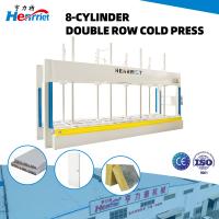 China 50T Maximum Pressure 8-Cylinder Double-Row Hydraulic Cold Press Machine with 8000×2000mm Worktable for Honeycomb Panels and Door Panels for sale