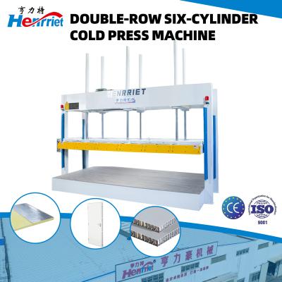 China Double-Row 6-Cylinder Hydraulic Cold Press Machine with 4000*2000mm Work Platen and 50T Maximum Pressure for sale
