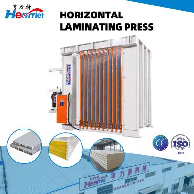 China 200T Maximum Pressure 10-Station Electric Heating Horizontal Hot Press Machine for Honeycomb Panels and Door Panels for sale