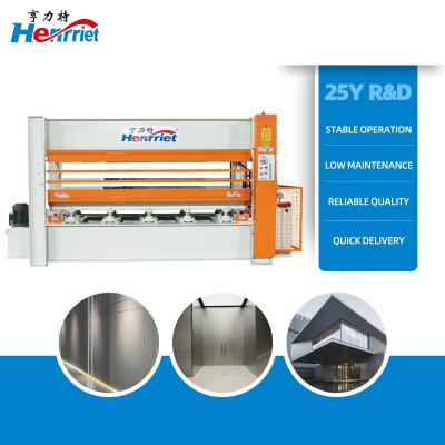 China Henrriet 3-Layer Hydraulic Hot Press with 50 Tons Maximum Pressure for Honeycomb Panel Pressing up to 3100×1220×60mm for sale