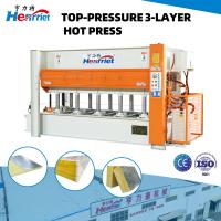 China 3-Layer Top-Drive Hydraulic Hot Press Machine with 50 Tons Maximum Pressure and Electric Heating Heat Transfer Oil for sale