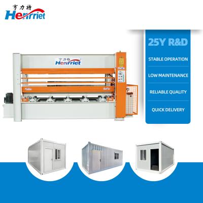China 50-Ton Maximum Pressure 3-Layer Multi-Opening Top-Press Hot Press with Electric Heating and Heat Transfer Oil for Sandwich Composite Material Processing for sale