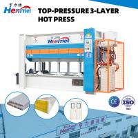 China 3-Layer Hydraulic Hot Press Machine with 50 Tons Maximum Pressure and Electric Heating with Thermal Oil for Wood Panel Lamination for sale