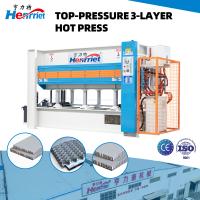 China 3-Layer Hydraulic Hot Press Machine with 50 Tons Maximum Pressure and Electric Heating with Thermal Oil for sale