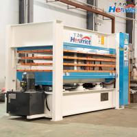 China 3-Layer Hydraulic Up-Stroke Hot Press with 50 Tons Maximum Pressure and 120℃ Operating Temperature for Door Panel Manufacturing for sale
