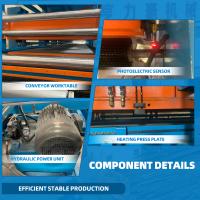 China Double-Deck Hot Press Machine with 100 Tons Maximum Pressure and Auto Feeding Conveyor for 2 Layers Production for sale