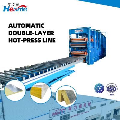 China Auto-feeding Hot Press Machine for Sandwich Composite Panel Pressing with 100 Tons Maximum Pressure and 2 Layers for sale