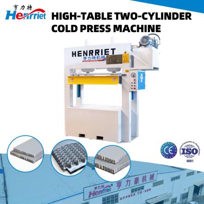 China 80T Maximum Pressure Two Cylinder Hydraulic Cold Press Machine with 1500×1100 mm Pressing Plate for Industrial Lamination for sale