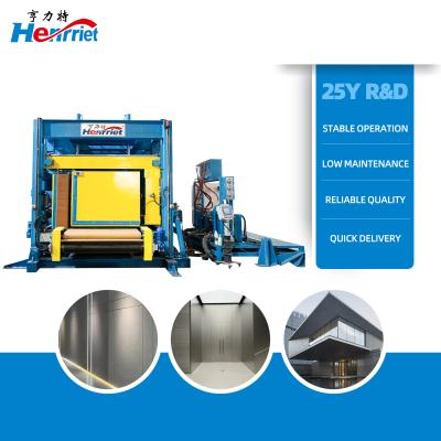 China Right-Angle Hot Press for Honeycomb Panels with 80 Tons Main Pressing Force, Adjustable Temperature 100℃, and L-Shaped Conveying Platforms for sale