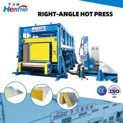 China Henrriet 80 Tons Max Main Pressing Force Right-Angle Hot Press Machine with 6500mm*1500mm Plate Size and Electric Heating with Thermal Oil for sale