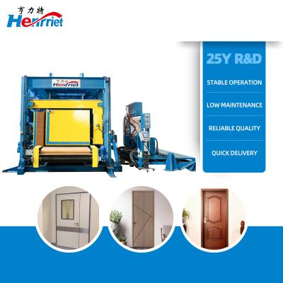 China Right-Angle Hot Press Machine with 80 Tons Main Pressing Force and 6500mm Hot Press Plate Size for Composite Door Panels for sale