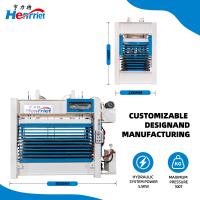 China 10-layer Electric Heating Hot Press Machine with 100T Maximum Pressure for Panel Laminating for sale