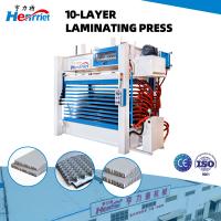 China 10-Layer Hydraulic Hot Press Machine with 100T Pressing Capacity and Electric Heating for Honeycomb Panel Lamination for sale