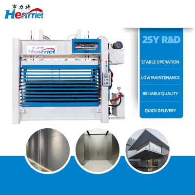 China 10-Layer Hydraulic Honeycomb Panel Hot Press with 100T Maximum Pressure and 2500mm×1300mm Pressure Plate Size for Multi-Layer Sandwich Panel Production for sale