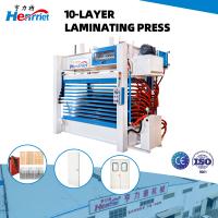 China 10-Layer Hydraulic Hot Press Machine with 2500×1300mm Pressing Platform and 100T Maximum Pressure for Composite Door Processing for sale