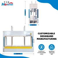 China 100 Ton Four-Cylinder Hydraulic Sandwich Panel Press with 1300mm Pressing Clearance for Composite Panel Production for sale