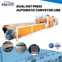 China Continuous Hot Press Conveyor Line with 150℃ Maximum Temperature and 100 Ton Maximum Pressure, PLC + Touch Screen Control for sale