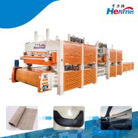China Thermal Oil Circulation Heated Double Hot Press Machine with 100 Ton Maximum Pressure and PLC + Touch Screen Control for sale