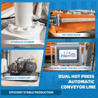 China Thermal Oil Circulation Heated Double Hot Press Machine with 100 Ton Maximum Pressure and PLC + Touch Screen Control for sale