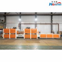 China Auto Loading & Unloading Double Hot Press Conveyor Line with 100 Ton Hydraulic System and PLC + Touch Screen Control for sale