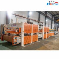 China Auto Loading & Unloading Double Hot Press Conveyor Line with 100 Ton Hydraulic System and PLC + Touch Screen Control for sale