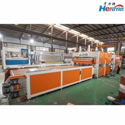 China Double Hot Press Machine with 100 Ton Maximum Pressure, PLC + Touch Screen Control, and 150℃ Maximum Temperature for Automatic Conveying Production Line for sale