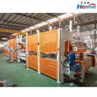 China Double Hot Press Machine with 100 Ton Maximum Pressure, PLC + Touch Screen Control, and 150℃ Maximum Temperature for Automatic Conveying Production Line for sale