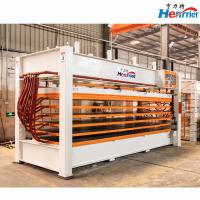 China 5 Layer 160 Ton Hot Press with 4000×1500×50 mm Work Platen for Door Panel Lamination for sale