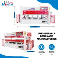 China 100T Maximum Pressure Thermal Oil Circulation Heating Hot Press Machine with 2500x1300mm Work Platen for Panel Lamination for sale