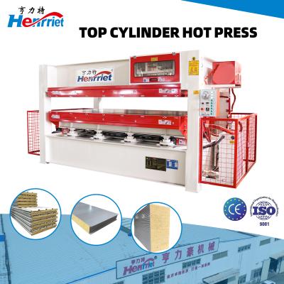 China Industrial 100T Maximum Pressure Hydraulic Hot Press with 2500x1300mm Work Platen and Thermal Oil Heating for Sandwich Composite Panel Production for sale