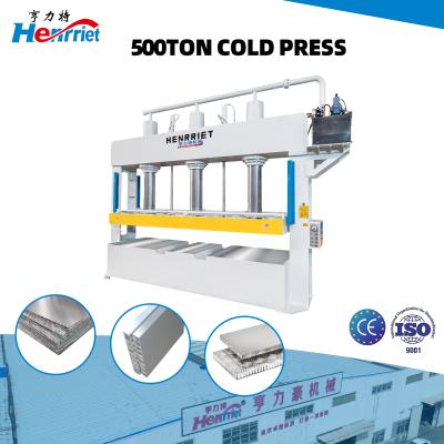 China 500T Maximum Pressure Multi-Cylinder Drive Cold Press with Forklift Slots for Aluminum Honeycomb Panels for sale