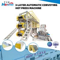 China 3-Layer Automatic Conveying Hydraulic Hot Press Machine with 30 Ton Maximum Pressure for Marine Rock Wool Panel Lamination for sale