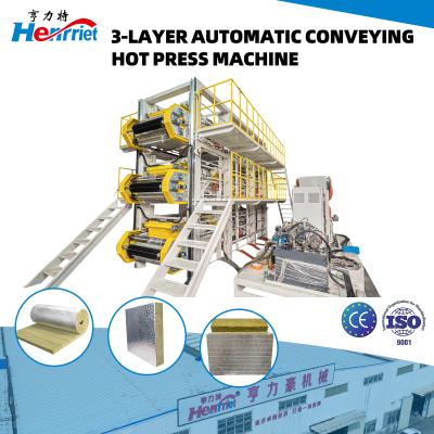 China Automatic Feeding 3 Layer Hot Press Machine for Marine Fireproof Rock Wool Board with 30 Ton Maximum Pressure for sale