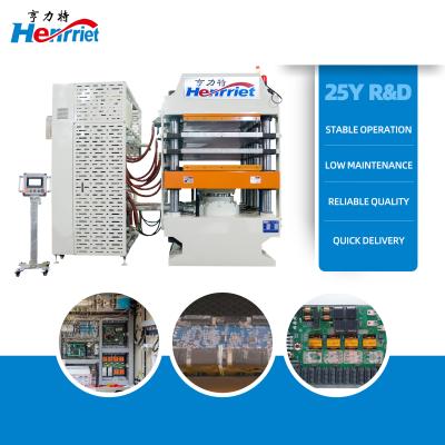 China 200T Maximum Pressure 3 Layer Hydraulic Hot Press Machine with 1000 x 1000 mm Work Platen for Circuit Board Production for sale