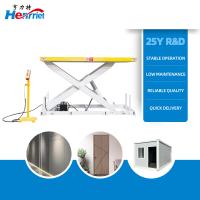 China 3000kg Scissor Lifting Platform Hydraulic Lift Table with 2400mm x 1200mm Work Platen and 400mm Max Platen Opening for Honeycomb Panel Production for sale