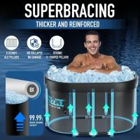 China Cross-border Ice Bath Tub for Athletes Fitness Folding Ice Bucket Aluminum Bracket Bath Bucket for sale