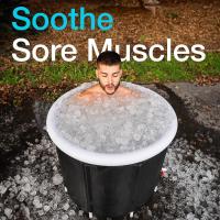 China Cross-border Ice Bath Tub for Athletes Fitness Folding Ice Bucket Aluminum Bracket Bath Bucket for sale