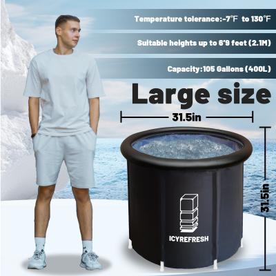 China Cross-border Ice Bath Tub for Athletes Fitness Folding Ice Bucket Aluminum Bracket Bath Bucket for sale