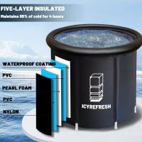 China Cross-border Ice Bath Tub for Athletes Fitness Folding Ice Bucket Aluminum Bracket Bath Bucket for sale