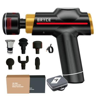China Source Factory Custom Hot Cold Fascia Gun Brushless Motor 5-Speed Infrared Physiotherapy Rechargeable 10mm Amplitude 25KG Thrust for sale