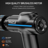 China Source Factory Custom Hot Cold Fascia Gun Brushless Motor Infrared Physiotherapy 5-Speed Levels Shock Amplitude 10mm 25KG Thrust for sale