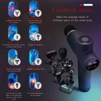 China Shock Vibration Hot and Cold Massage Gun Deep Tissue Massager Leg Arm Foot Neck Hand Muscle Wireless Facial Massage Gun for sale