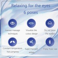 China Blue Tooth Music Eye Relax Massager with Heating Hot Compress and Vibration Comfortable Warm up Eye Therapy Eye Massager device for sale