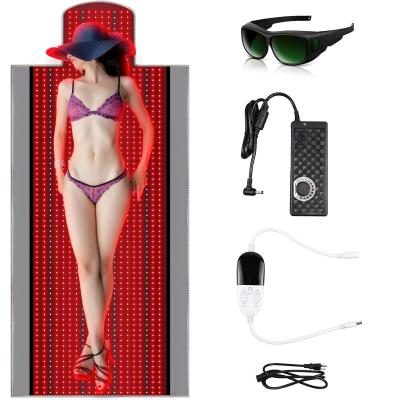 China Red Wave Pad Infrared Light Massage Cushion Beauty Therapy Infrared Physiotherapy Body Use High Power 650nm/850nm Light for sale