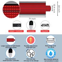 China Red Wave Pad Infrared Light Massage Cushion Beauty Therapy Infrared Physiotherapy Body Use High Power 650nm/850nm Light for sale