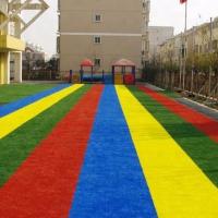 China Red Yellow Blue Purple Artificial Kids Grass Turf Rainbow Runway Density 22050stitches/sqm for sale