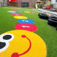 China Red Yellow Blue Purple Artificial Kids Grass Turf Rainbow Runway Density 22050stitches/sqm for sale