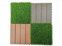 China Commercial Artificial Grass Turf Tile Interlocking Design 3/8 inch Gauge DIY Pet Lawn Mat for sale