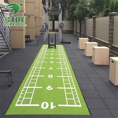 China Marked Numbers Dorelom PE Gym Artificial Grass Mat for Fitness Training and Sled Track for sale