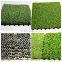 China Artificial Turf Tiles 30x30cm 3cm Tall Haystack Green Suitable for Indoor and Outdoor for sale
